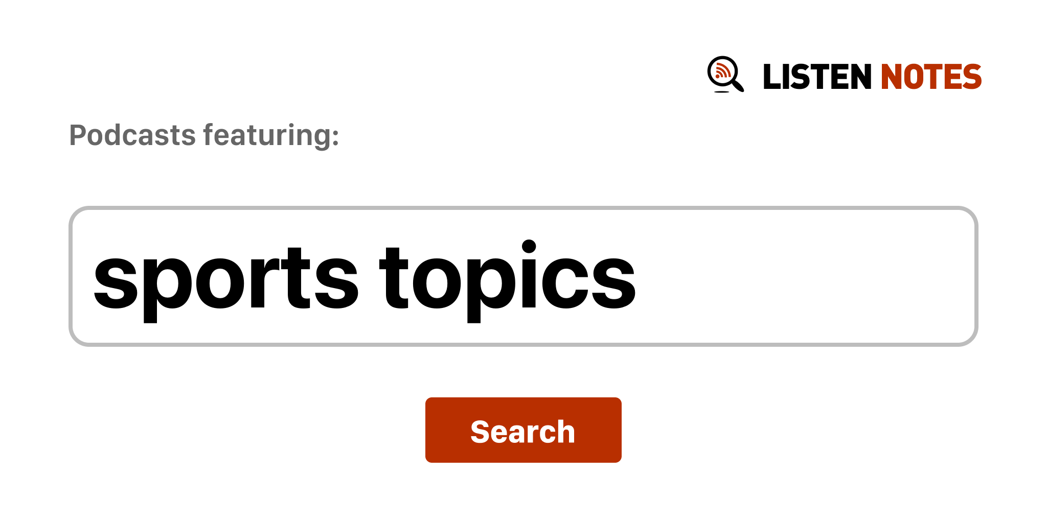 Latest Sports Topics Podcasts 2024 Listen Notes